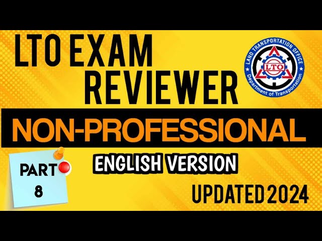 Essential Guide to the LTO Exam for Non-Professional Driver's License ...