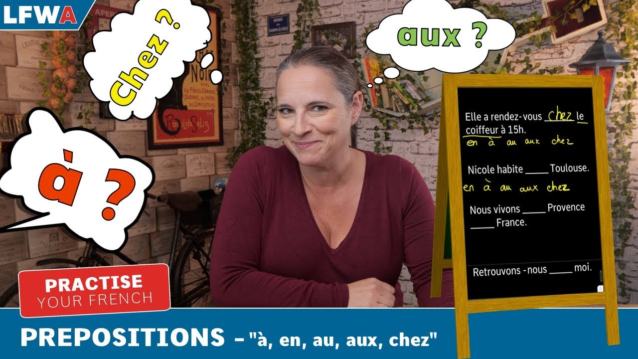 Practise your French Prepositions Part 1 -