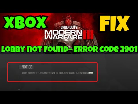 COD MW3 Lobby not found cause of error 10 error code 2901 Fix