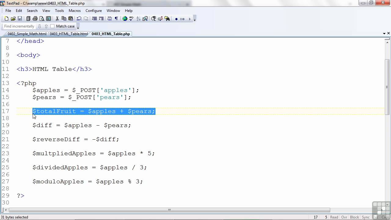 PHP / MySQL Tutorial | Creating HTML Tables with PHP | InfiniteSkills