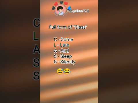 Full form of Class School funny class #school #class #funny #quotes