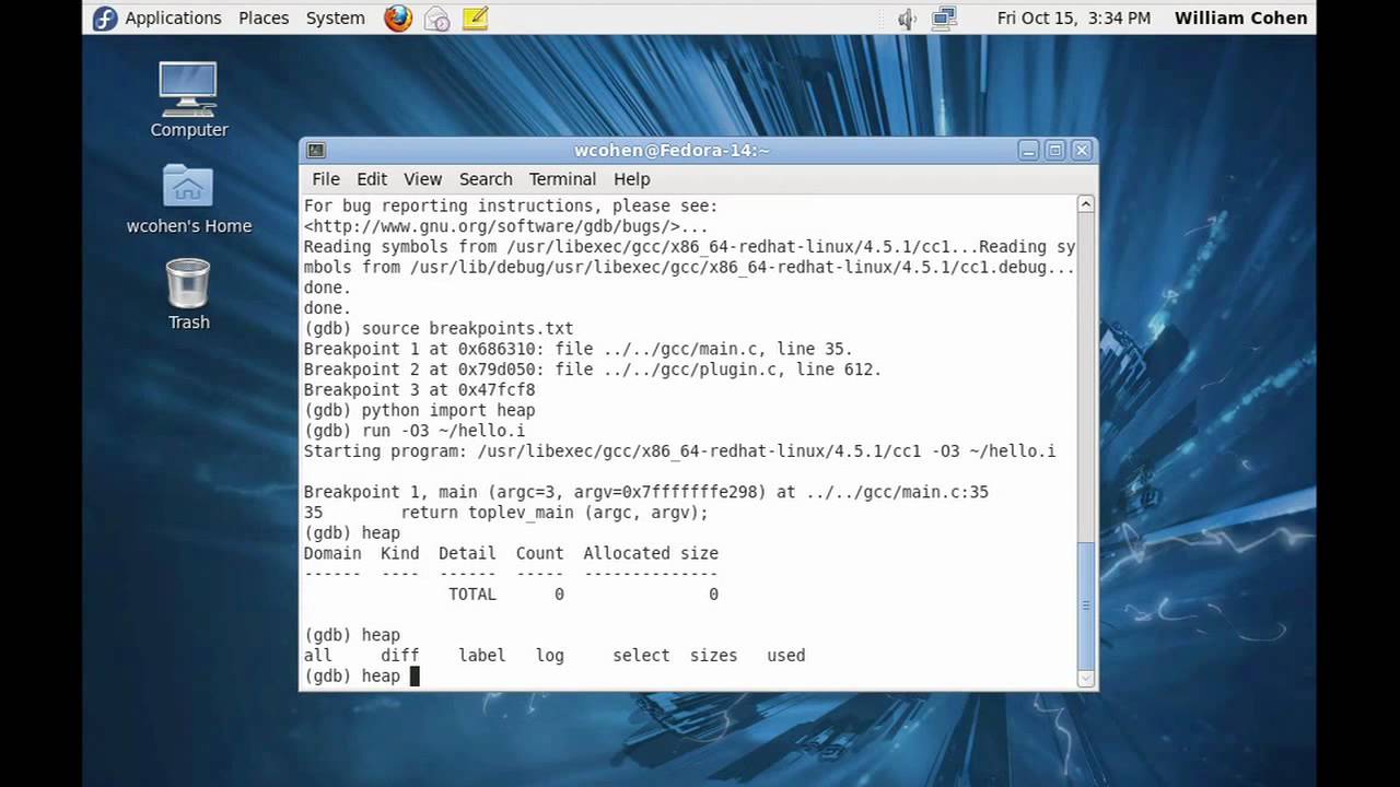 Fedora14: Enhanced memory debugging