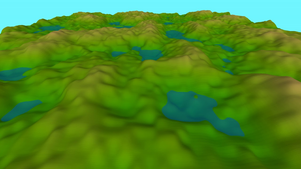 Infinite Mountain Terrain in Processing