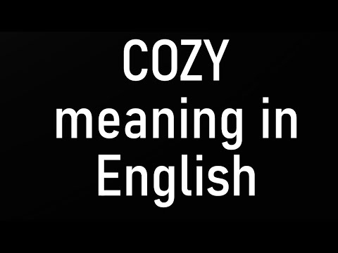 Cozy meaning in English