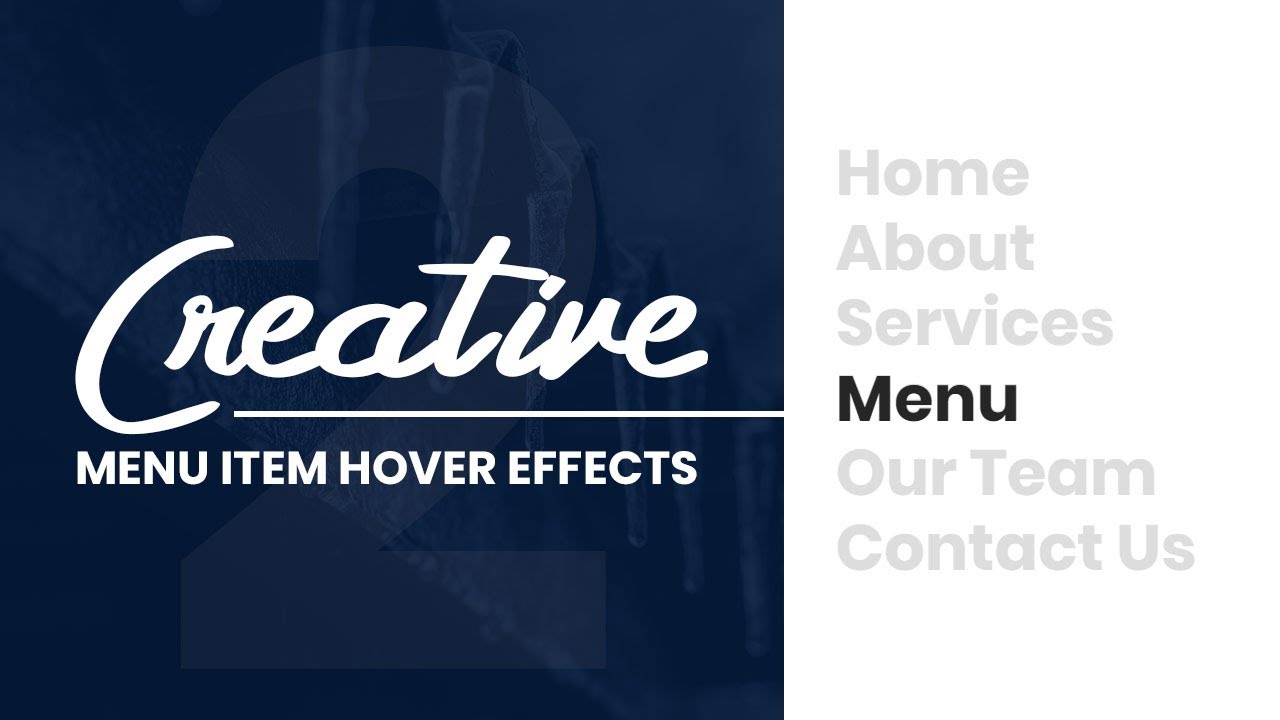 CSS Creative Menu Hover Effects 2 | Html CSS Hover Effects Tutorial