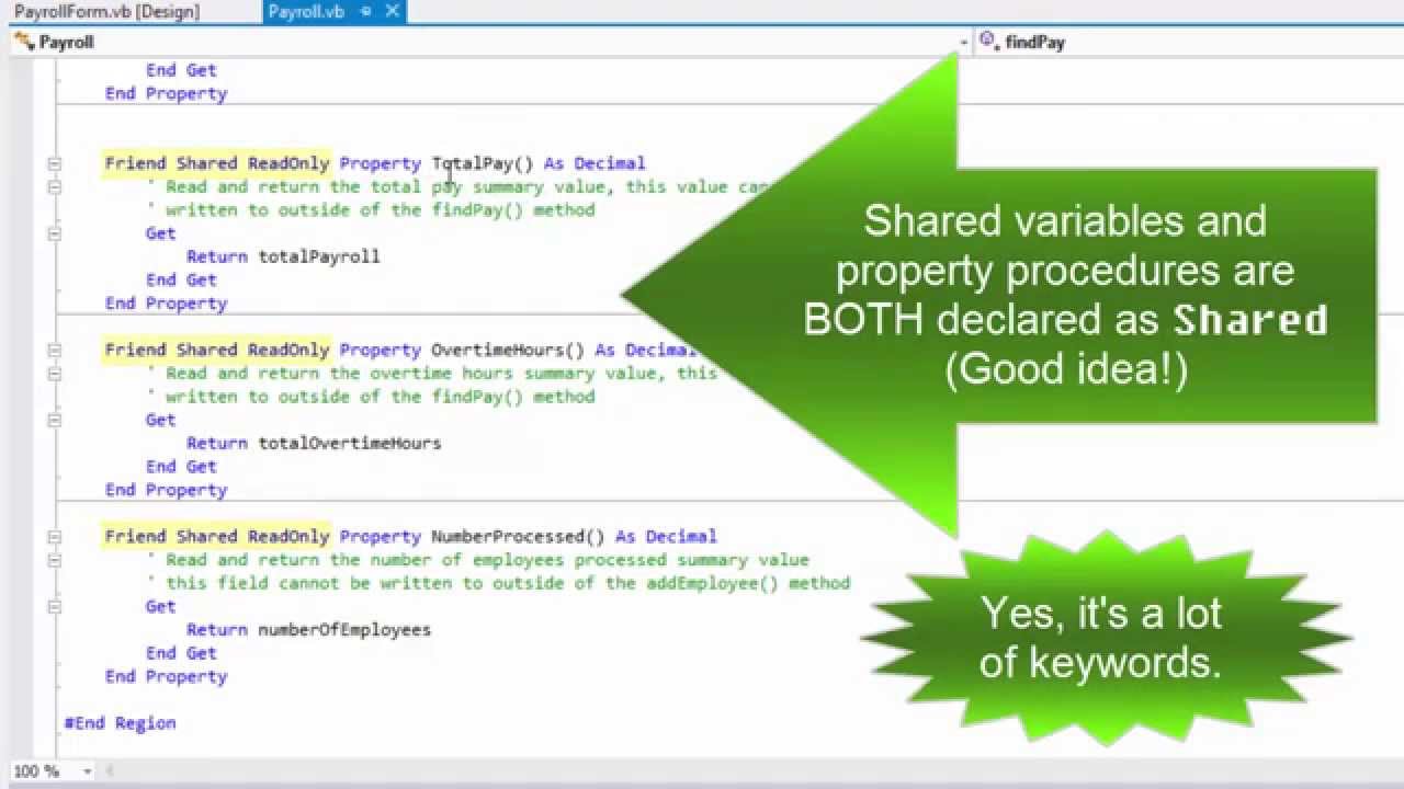 Creating and Using Classes in VB Part 5: Property Procedures Example