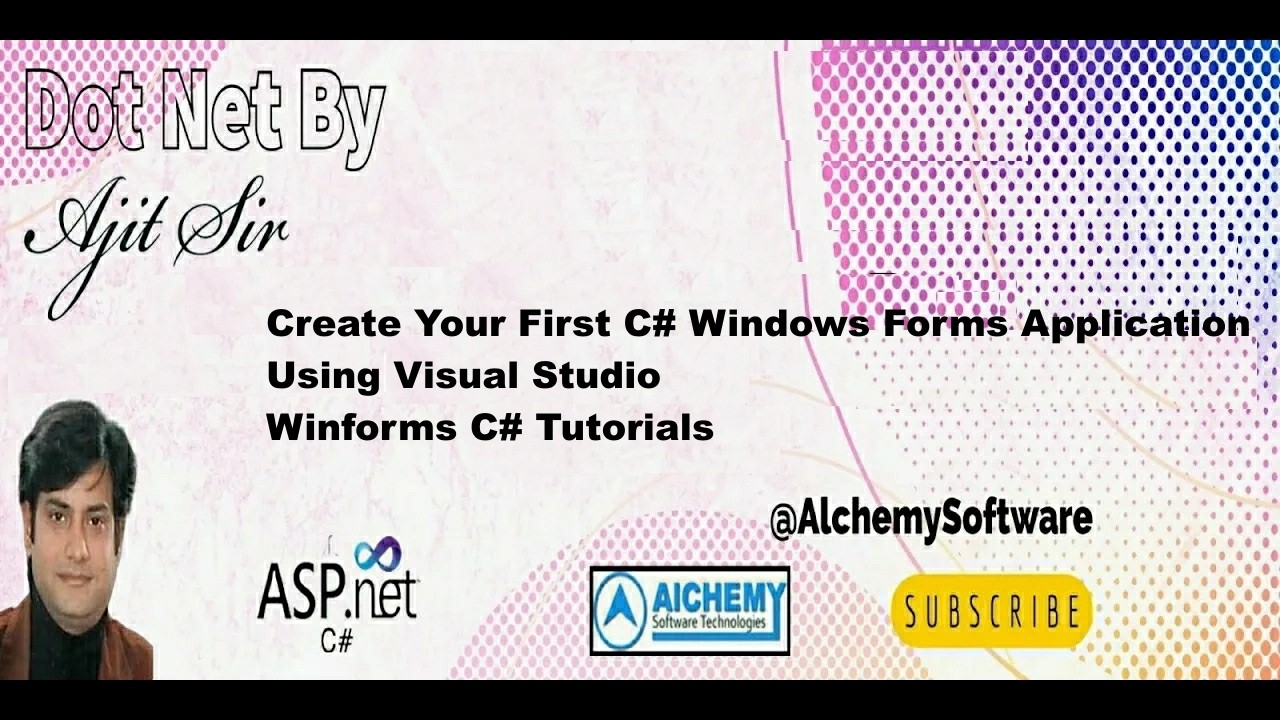 Create Your First C# Windows Forms Application using Visual Studio | Winforms C# Tutorials