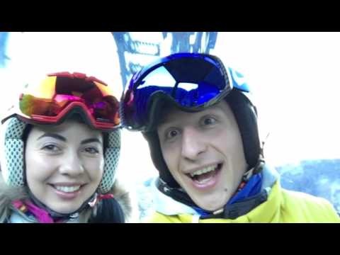 Skiing in Val Gardena. Dolomiti. Italy
