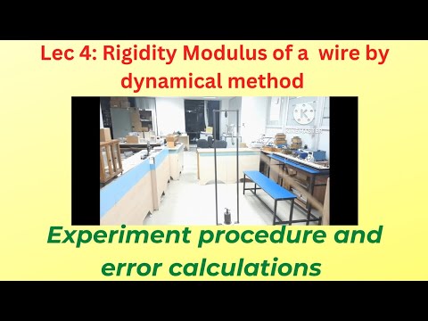 Lec 4: Rigidity Modulus experiment procedure and error calculations