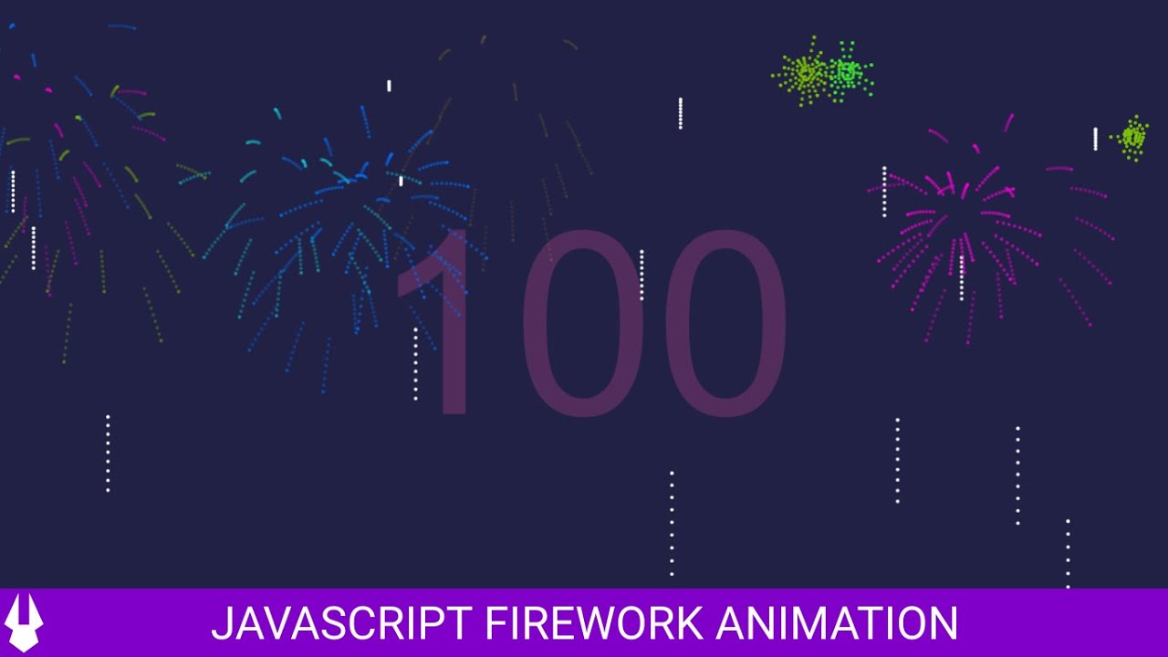 Firework Animation in JavaScript | 100 Subs Special | JavaScript Speedcoding