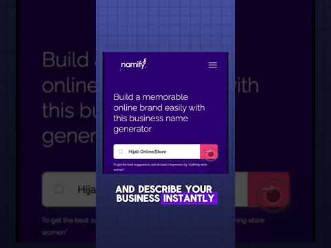 Namify.tech: Best Business Name Generator Tool... #shorts #businessnamegenerator #logogeneratorai