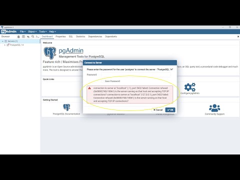 Postgres connection to server at "localhost" (::1), port 5432 failed: Connection refused (Solved)
