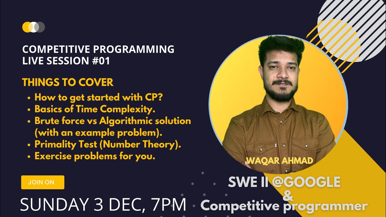 Competitive Programming Live Session #01 | CodeNCode