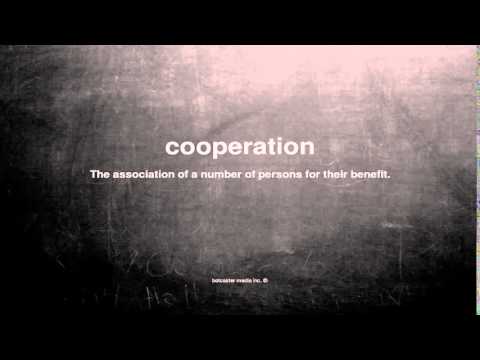 What does cooperation mean
