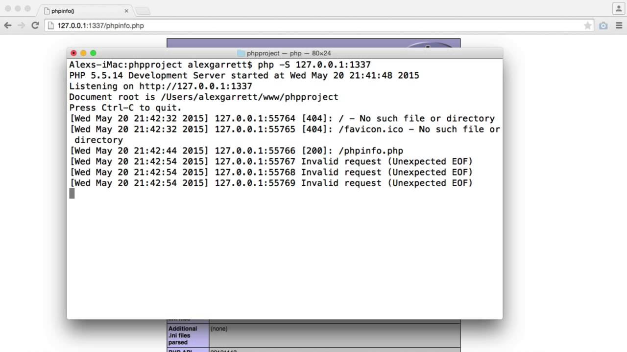 Using PHP's Built-In Web Server