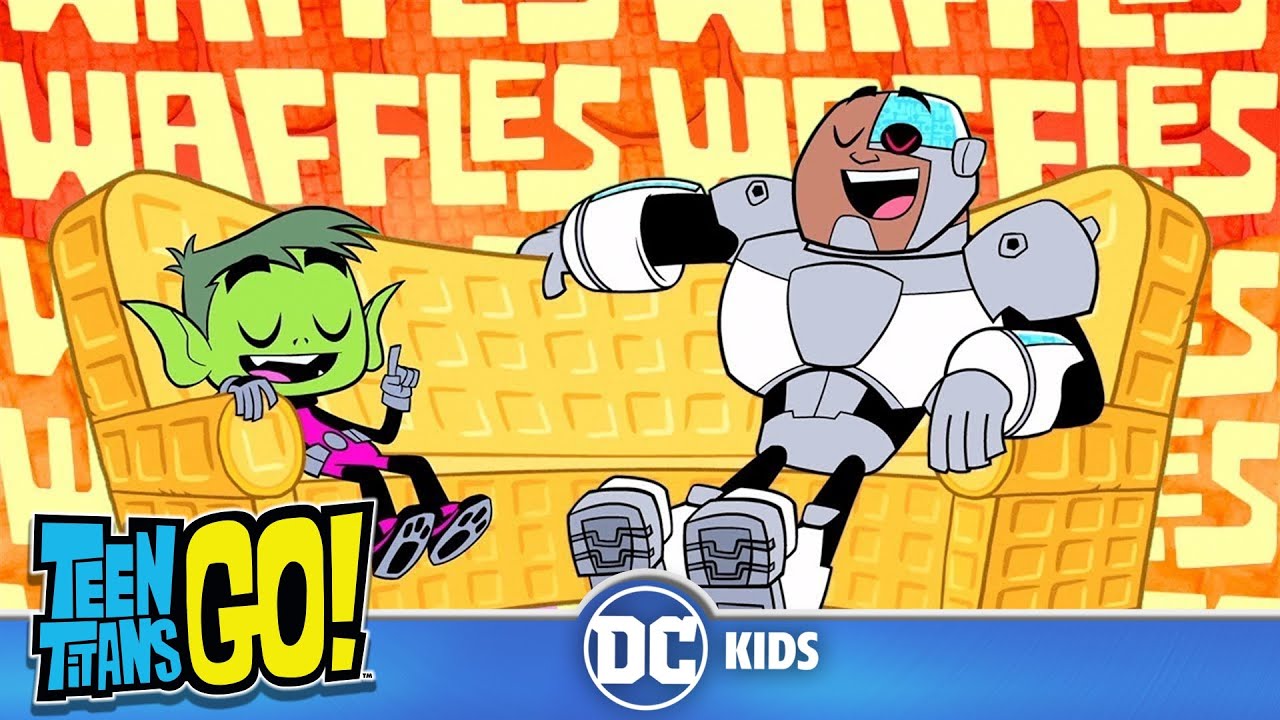 Teen Titans Go! KARAOKE | Waffles Waffles Waffles | DC Kids