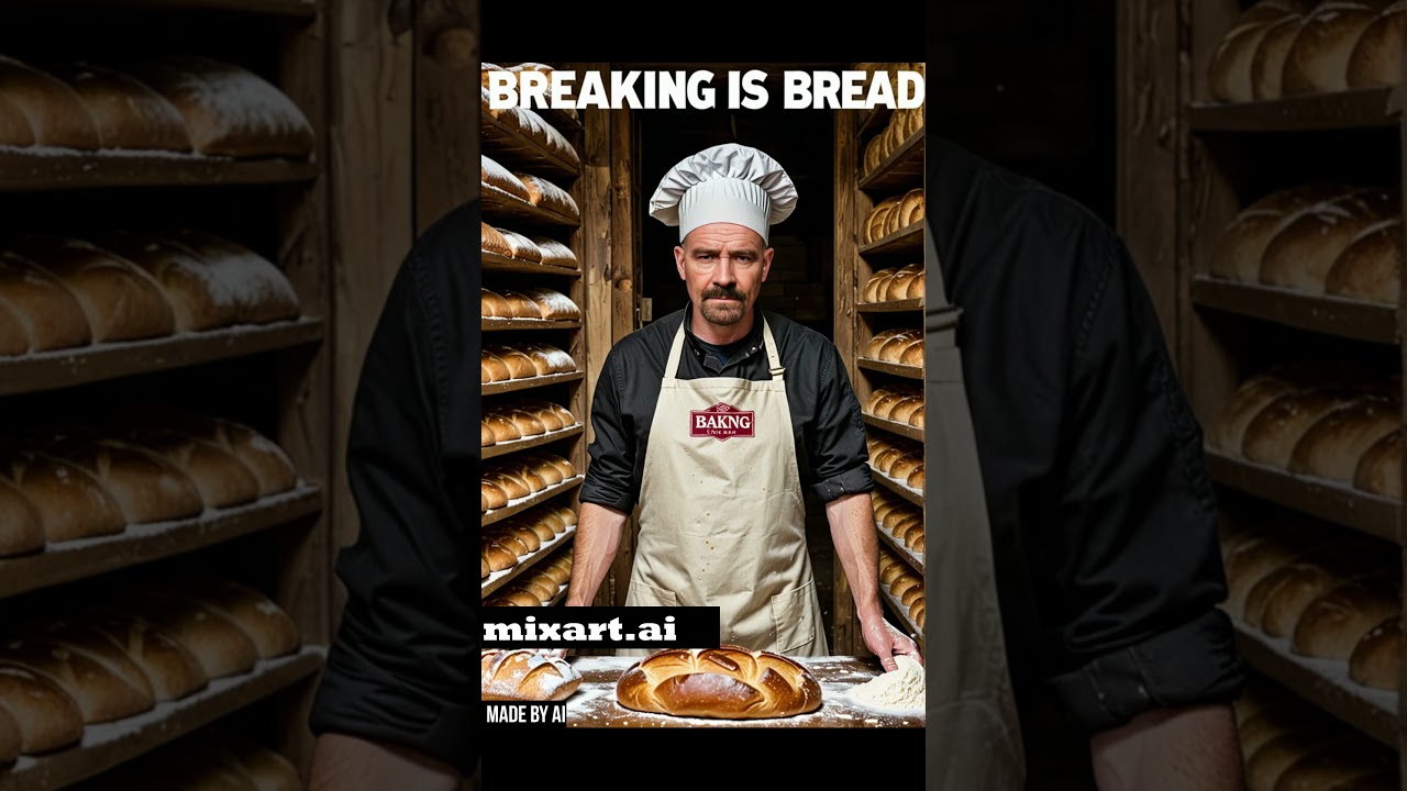 Breaking Bread #shorts #shortsvideo #recommended  #aiart #art #ai #film #breakingbad #walterwhite