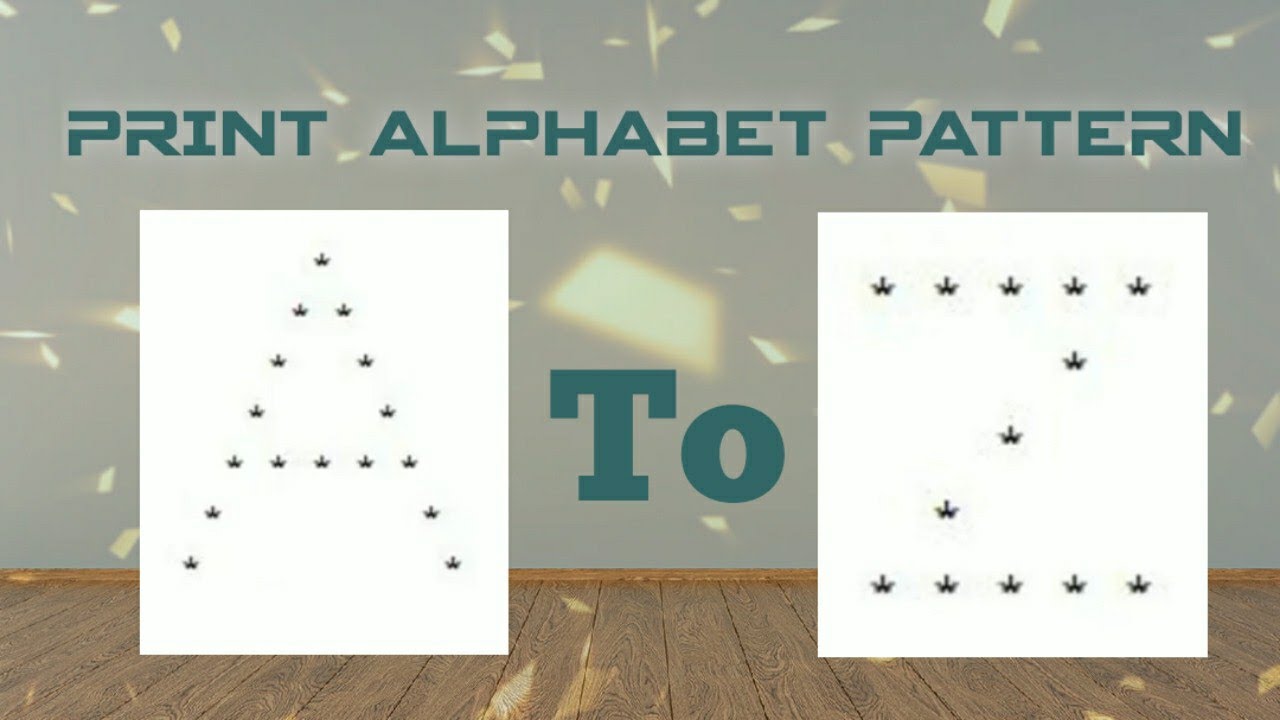 How to Create an Alphabet Symbol Pattern in Java (A-Z)