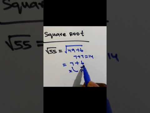 Square root of 55 (short tricks) very easy method #squareroot #mathstrick #shortvideo #educação