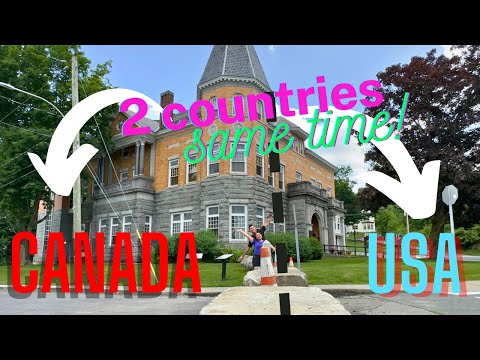 THIS historical building is on U.S. and Canadian soil! | Haskell Free Library | Québec and Vermont