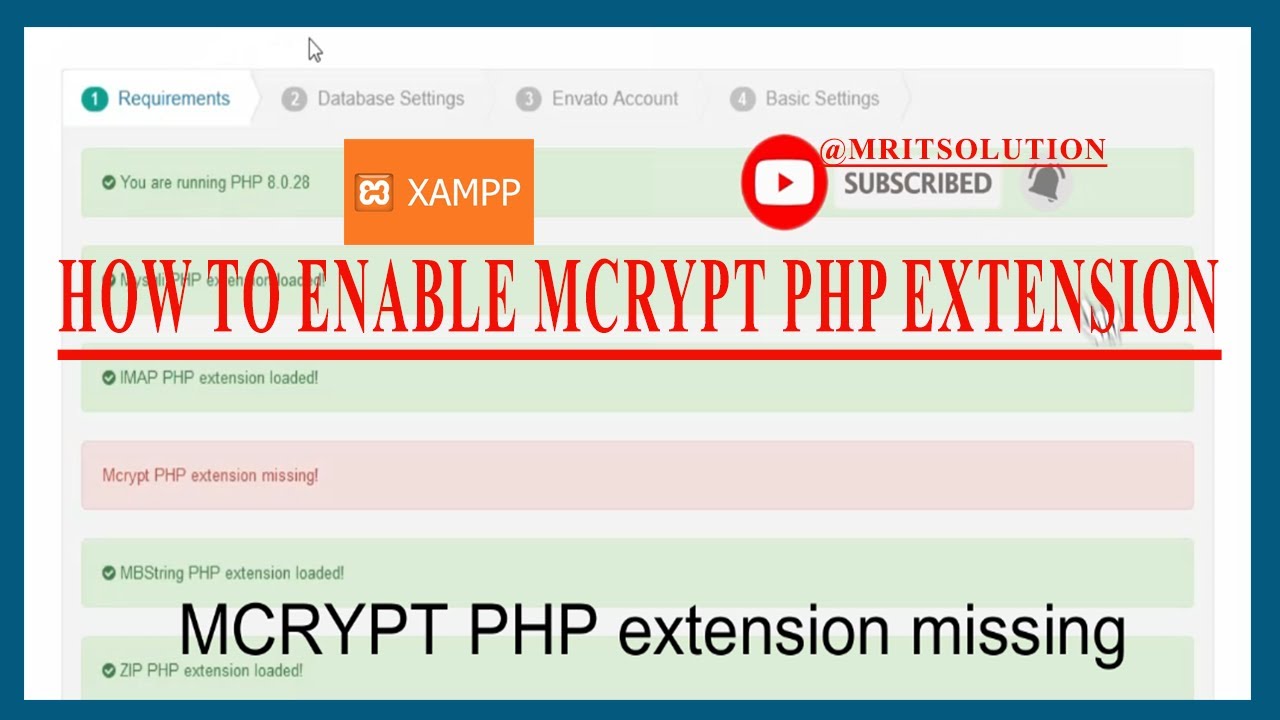 How to Enable PHP Extension MCRYPT | Easy Tutorial