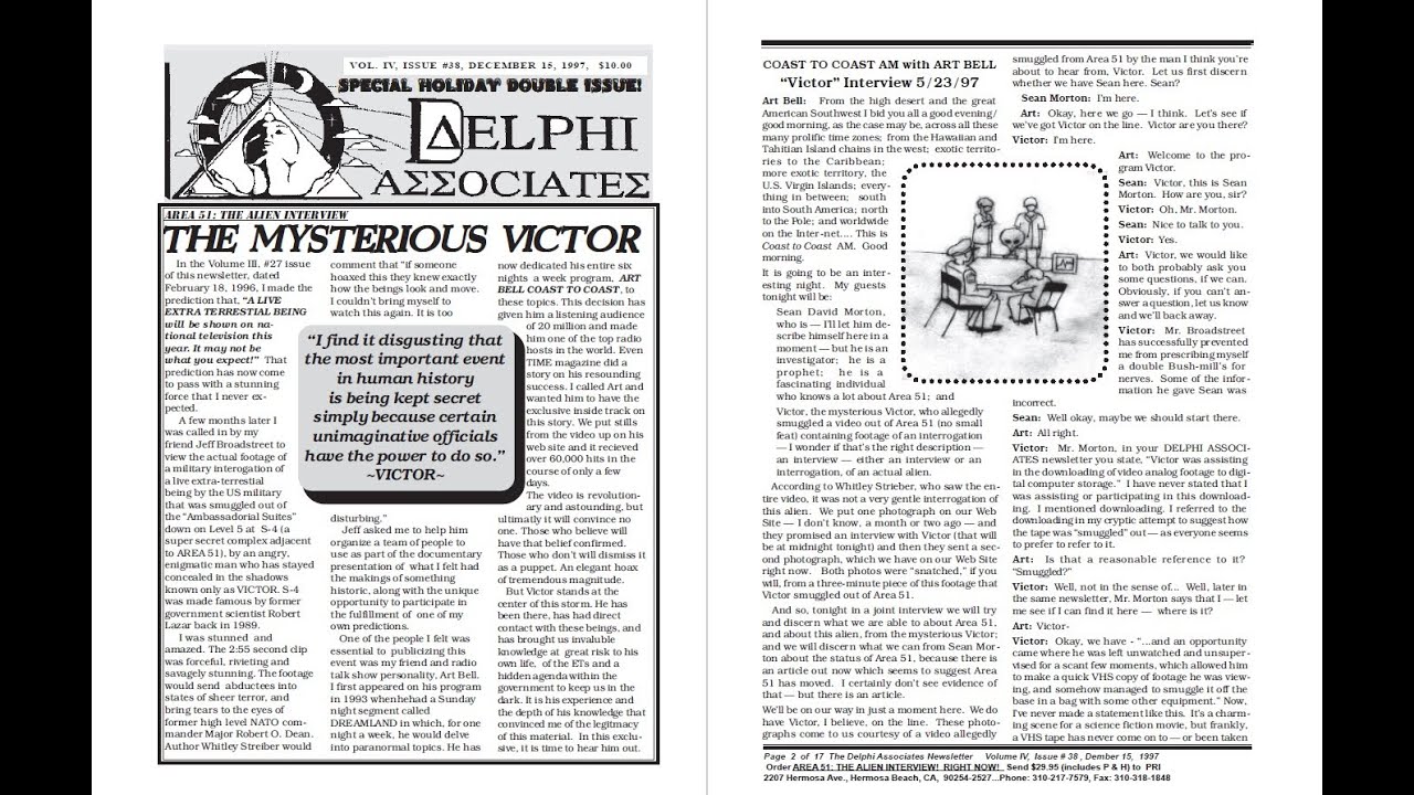 DELPHI ASSOCIATES NEWSLETTER - VOLUME 4, ISSUE 38 (DECEMBER 1997) [EXCLUSIVE SLIDESHOW]