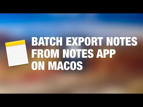How to export notes from Notes app on Mac