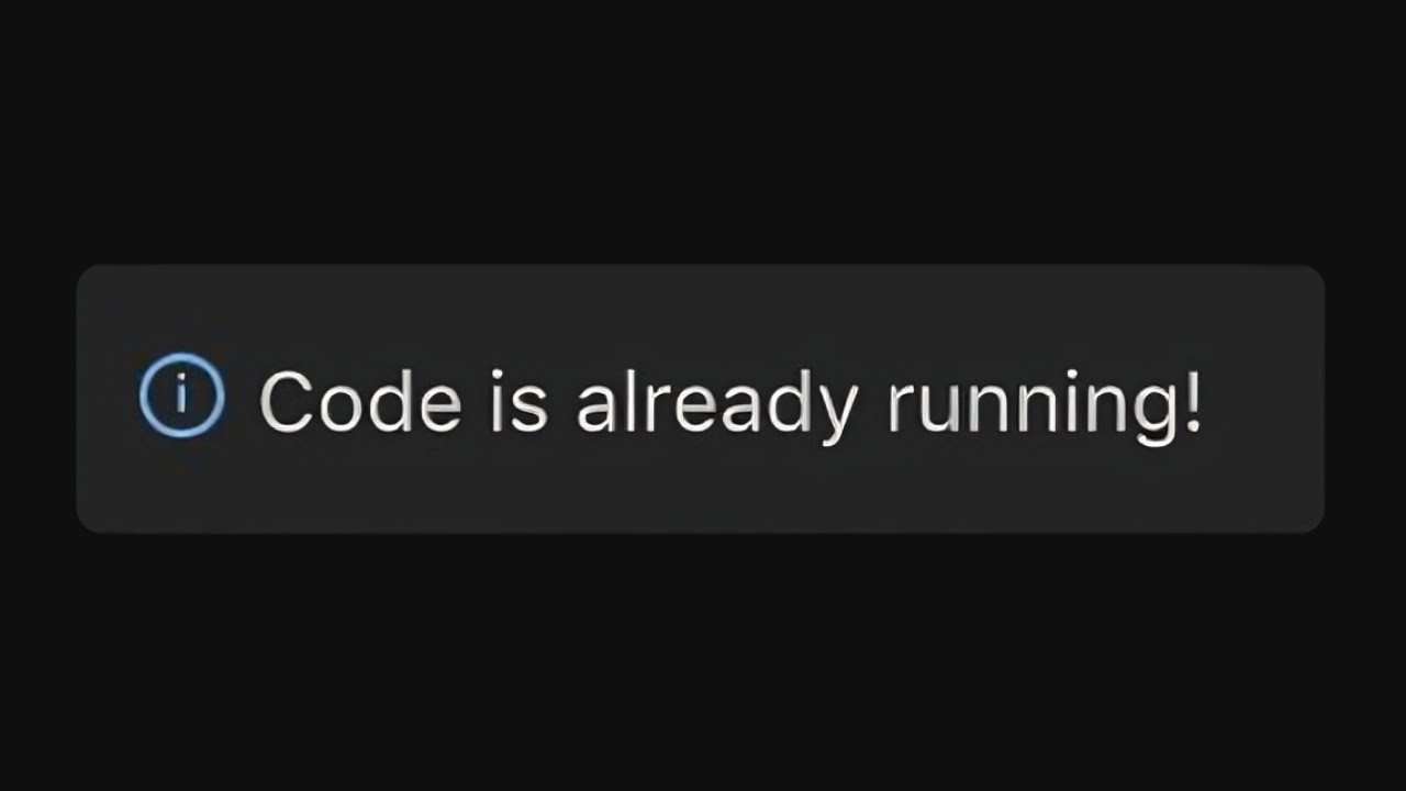 code is already running in VS code