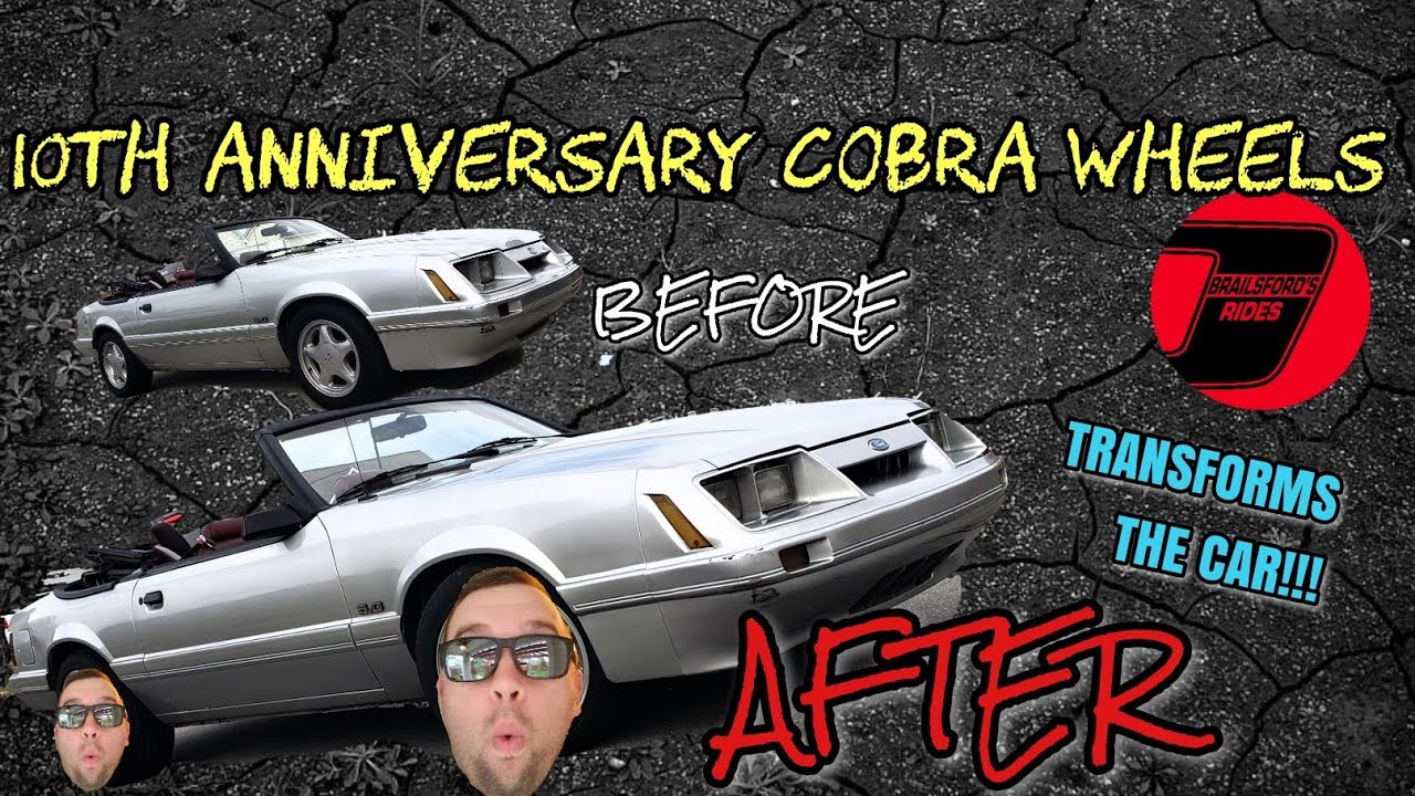 New 4 Lug Wheels For Foxbody Mustang LX 5.0 Looks AMAZING Foxbody 2003 10th Anniversary Cobra Wheels