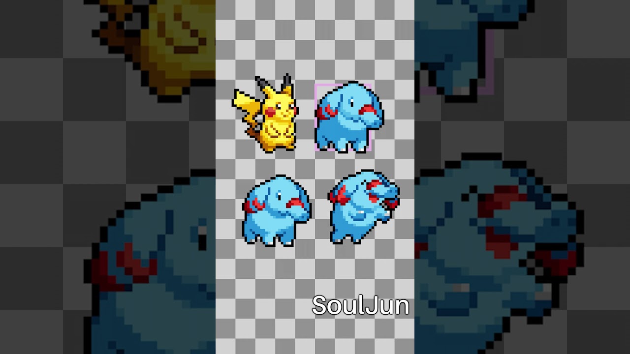 [Pokemon Pixel Art] Phanpy and Donphan Sprite