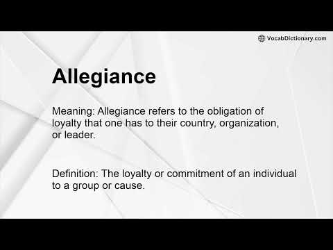 Allegiance Meaning