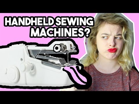 Trying a Handheld Sewing Machine