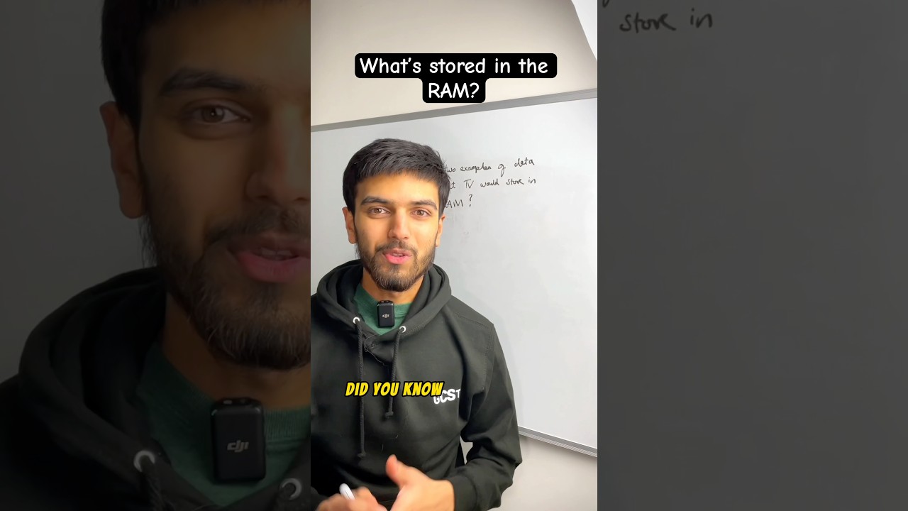 What is stored in the RAM (Random access memory) - GCSE Computer Science #computerscience #gcse