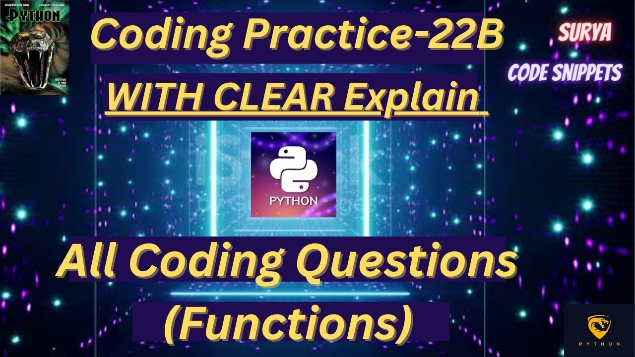 Coding Practice 22B | Functions| CCBP| #python #code|#nxtwave #idp ​