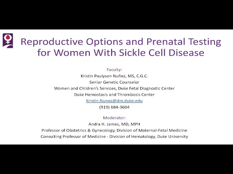 Reproductive Options and Prenatal Testing for Women with Sickle Cell Disease