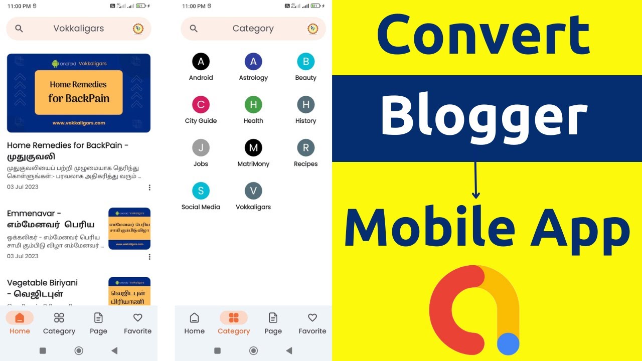 Convert Blogger (Blogspot) Website into Native Android Mobile App with Google AdMob Ads Integration