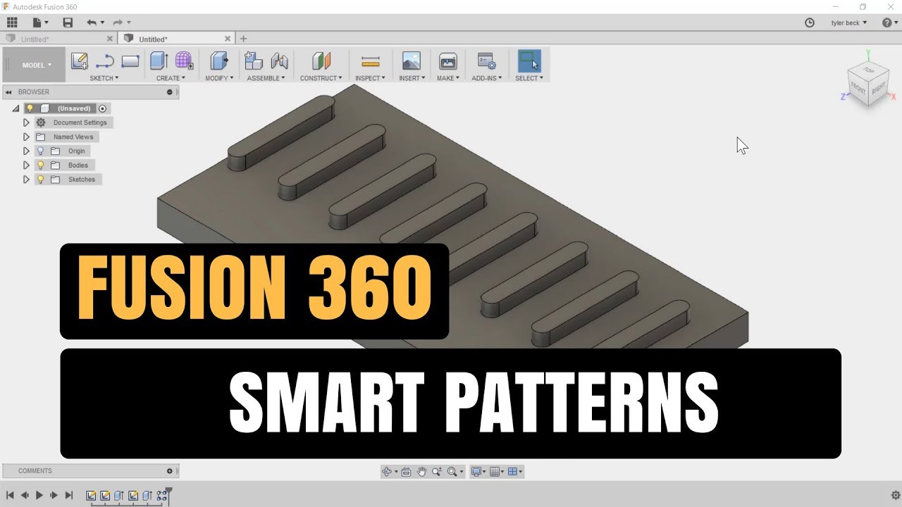 Fusion 360 - Smart Patterns - How To Pattern With Special Dimensions