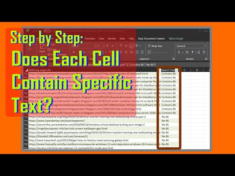 STEP BY STEP: Determine If Specific Text Is In An Excel Cell