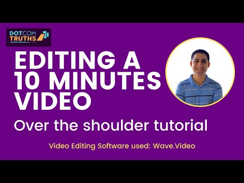 Over the shoulder tutorial of editing a 10 minutes YouTube video
