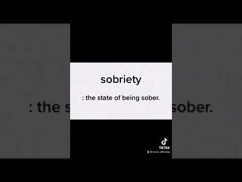 Word of the day sobriety.
