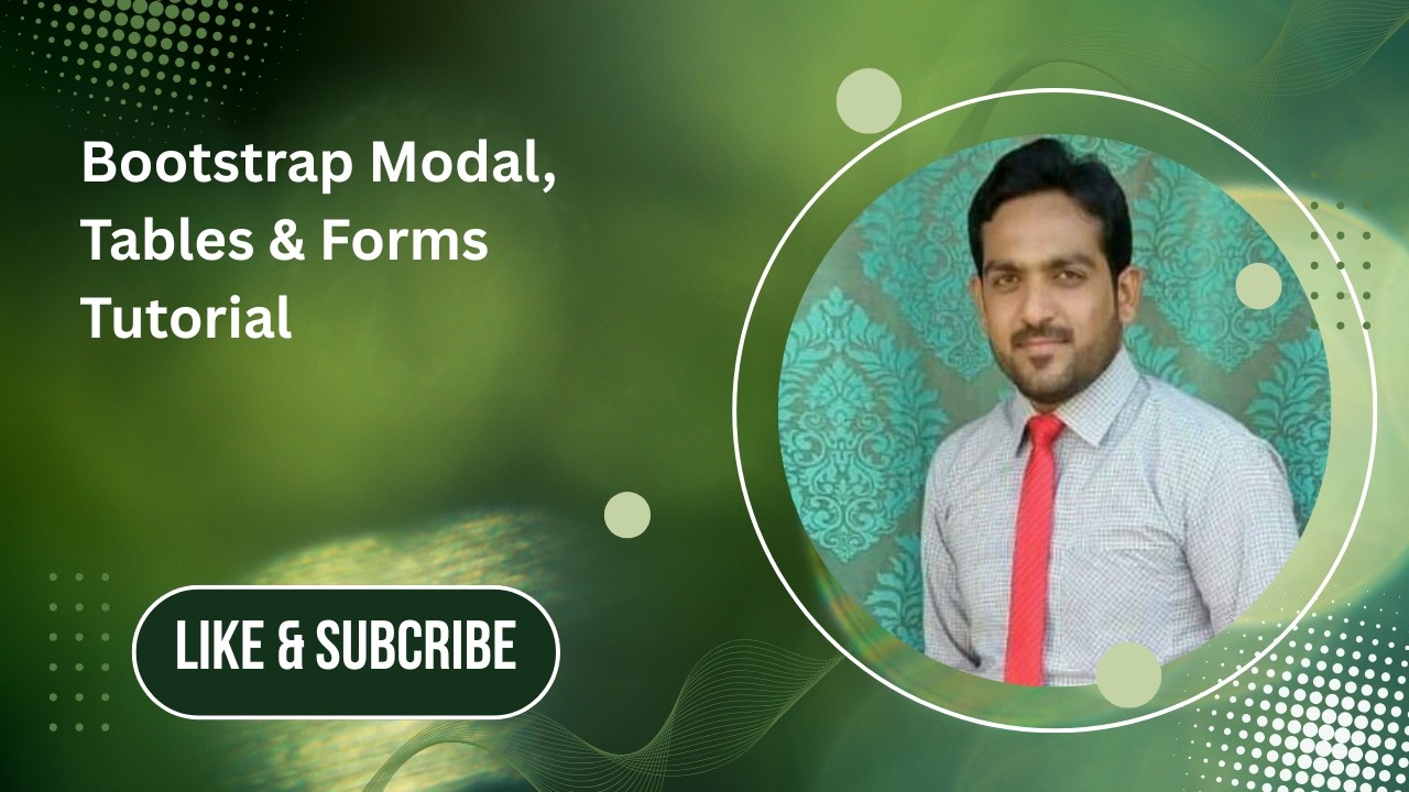Bootstrap Modal, Tables & Forms Tutorial | Bootstrap Components Explained