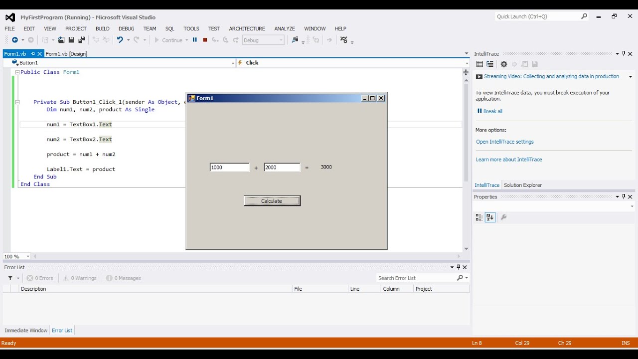 Visual Basic 2012 Lesson 2 Working with Controls