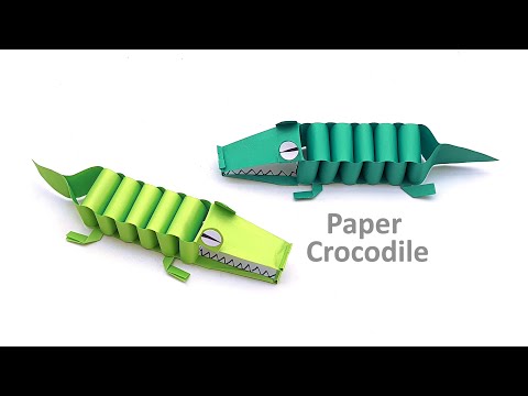 Moving Paper Crocodile | How To Make Paper Crocodile | Easy Paper Toys ...