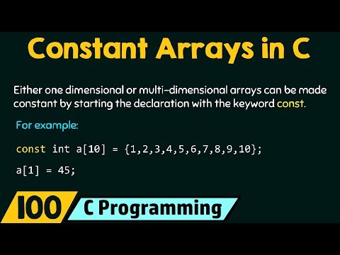 Learn Constant Arrays in C - Mind Luster