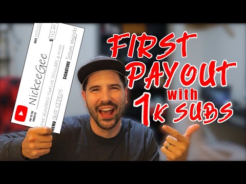 First YouTube paycheck with 1000 subscribers as a FISHING YouTuber.