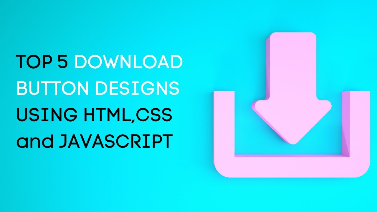 Download Button Designs Using Html Css Javascript | Top 5 Download Buttons #shorts