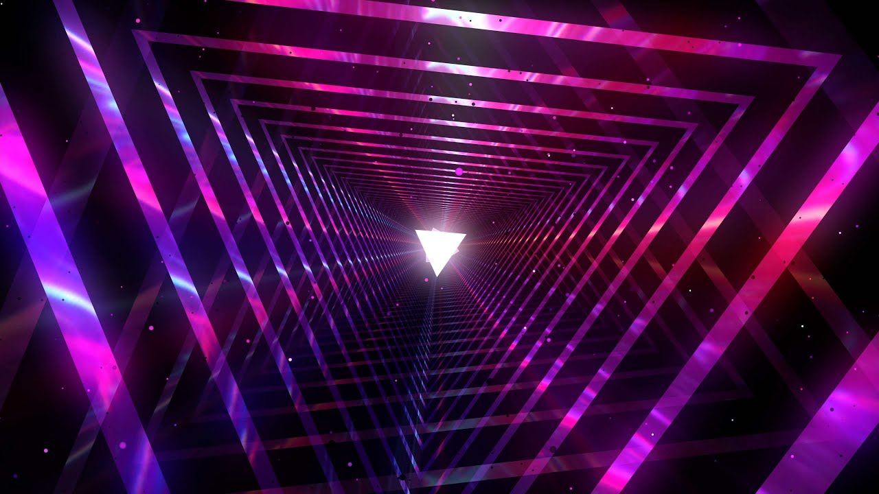 4K Neon Tunnel VJ Loop Motion Background || Triangle Tunnel VJ Loops || 4K VJ Loops 2021