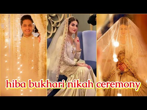 hiba bukhari nikah ceremony pics and video clips || pakistani celebirties weddings