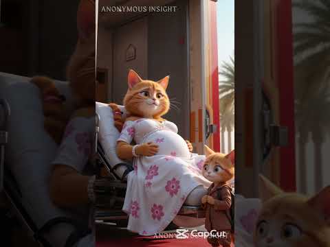 Touching story of a soon-to-be cat mom rescued moments before delivery #shorts #catshorts #ai #cat