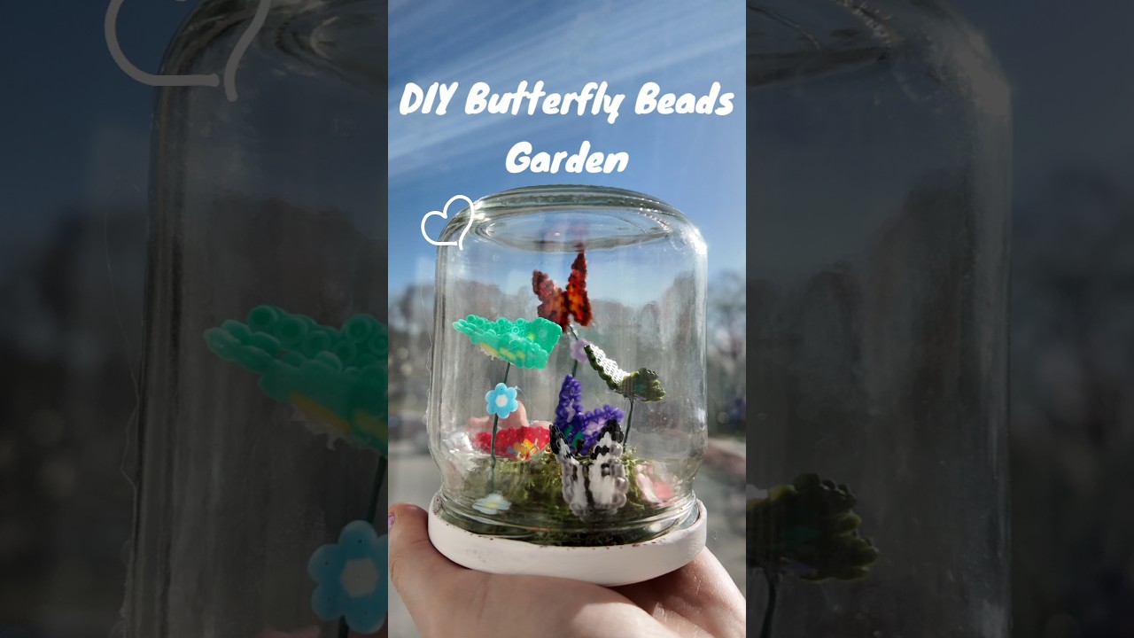 DIY Butterfly Garden Beads #diy #craft #beads #artandcraft #spring #perlerbeads #perler